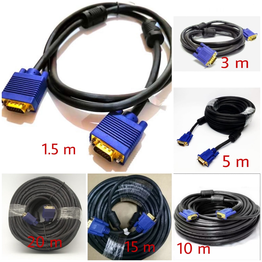 Jual Kabel VGA Gold Plated Male To Male Kabel VGA Gold Plated | Shopee Indonesia