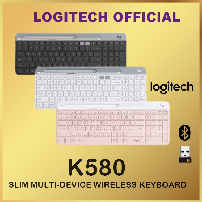 Jual Logitech K580 Slim Multi Device Wireless Bluetooth Keyboard K 580 ...