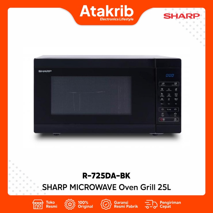 Jual SHARP MICROWAVE R-725DA-BK Oven Grill 25L | Shopee Indonesia