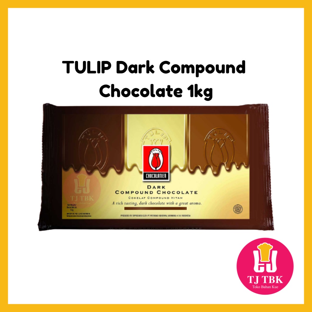 Jual TULIP Dark Compound Chocolate 1kg (Coklat Compound Tulip) | Shopee ...