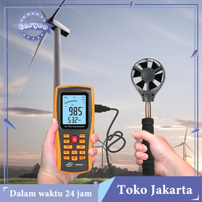 Jual Wind Meter Tester Digital Anemometer Data Logger With Backlight ...