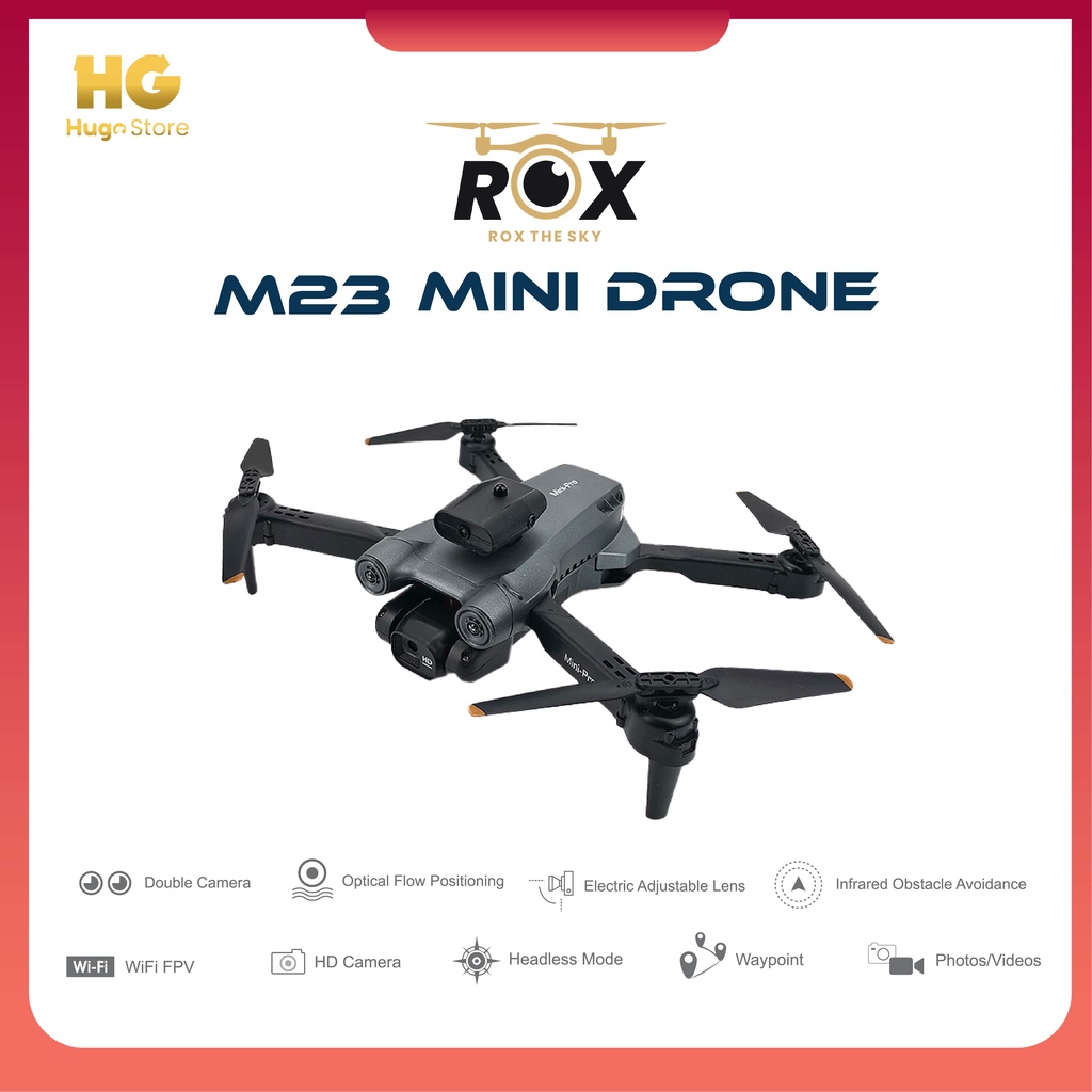 Jual ROX M23 Mini Drone HD Dual Camera WiFi FPV | Shopee Indonesia