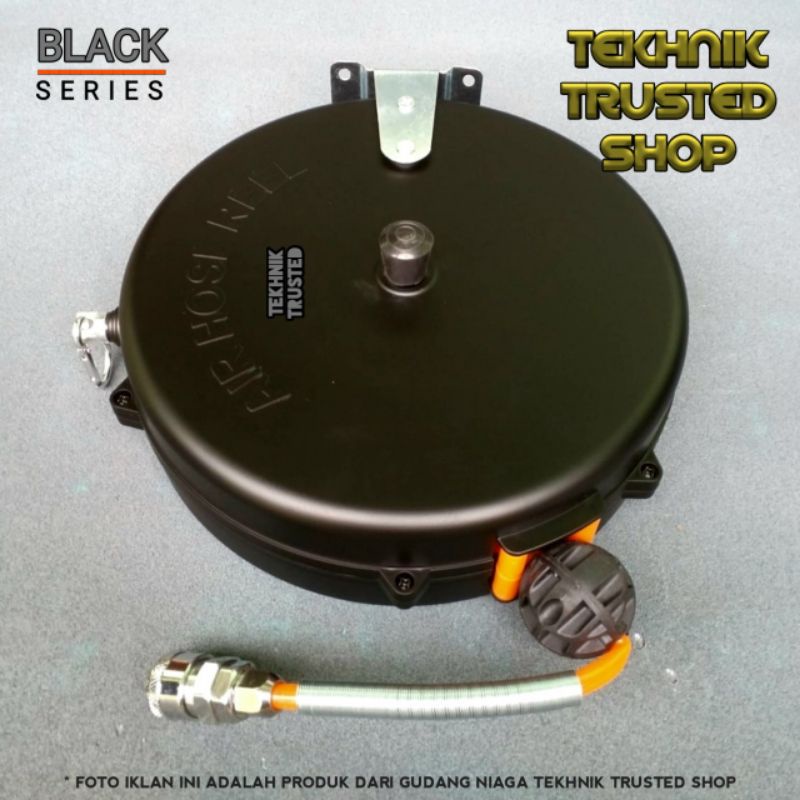 Jual Air hose reel HITAM 8 meter selang angin 5 x 8 mm bengkel ahas dll ...