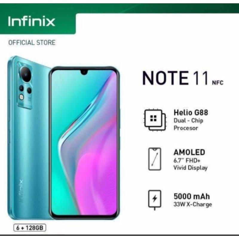 Jual Infinix not 11 nfc 4/64gb 6/128gb garansi resmi 1 tahun | Shopee ...