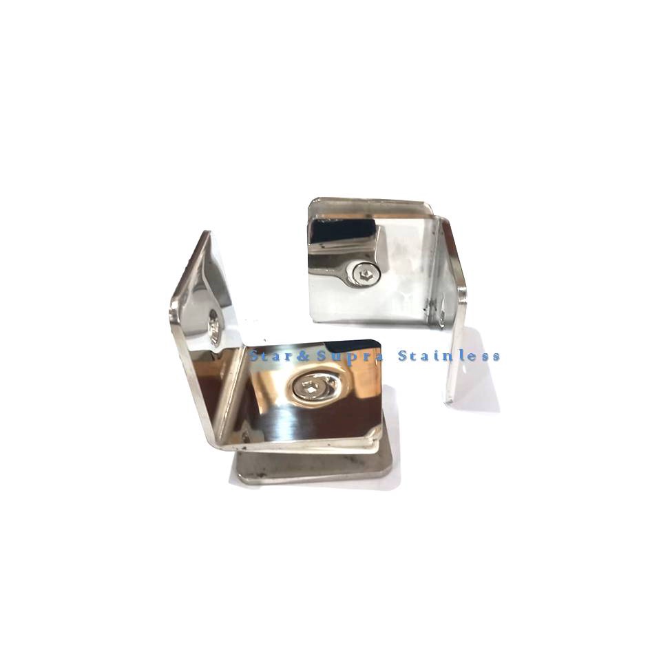 Jual Penjepit Kaca Ke Tembok / Glass Connector Stainless Steel SUS 201 ...