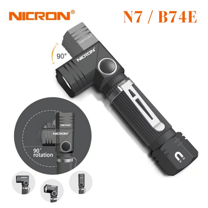 Jual Nicron N7 Senter Led Mini 90 Derajat 600 Lumens Magnet Portable ...