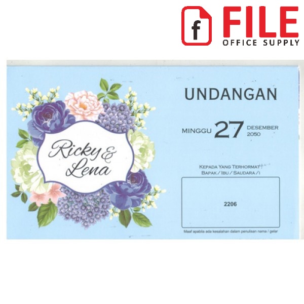 Jual Blangko Undangan Pernikahan Kosong Murah - ERBA 2206 | Shopee ...