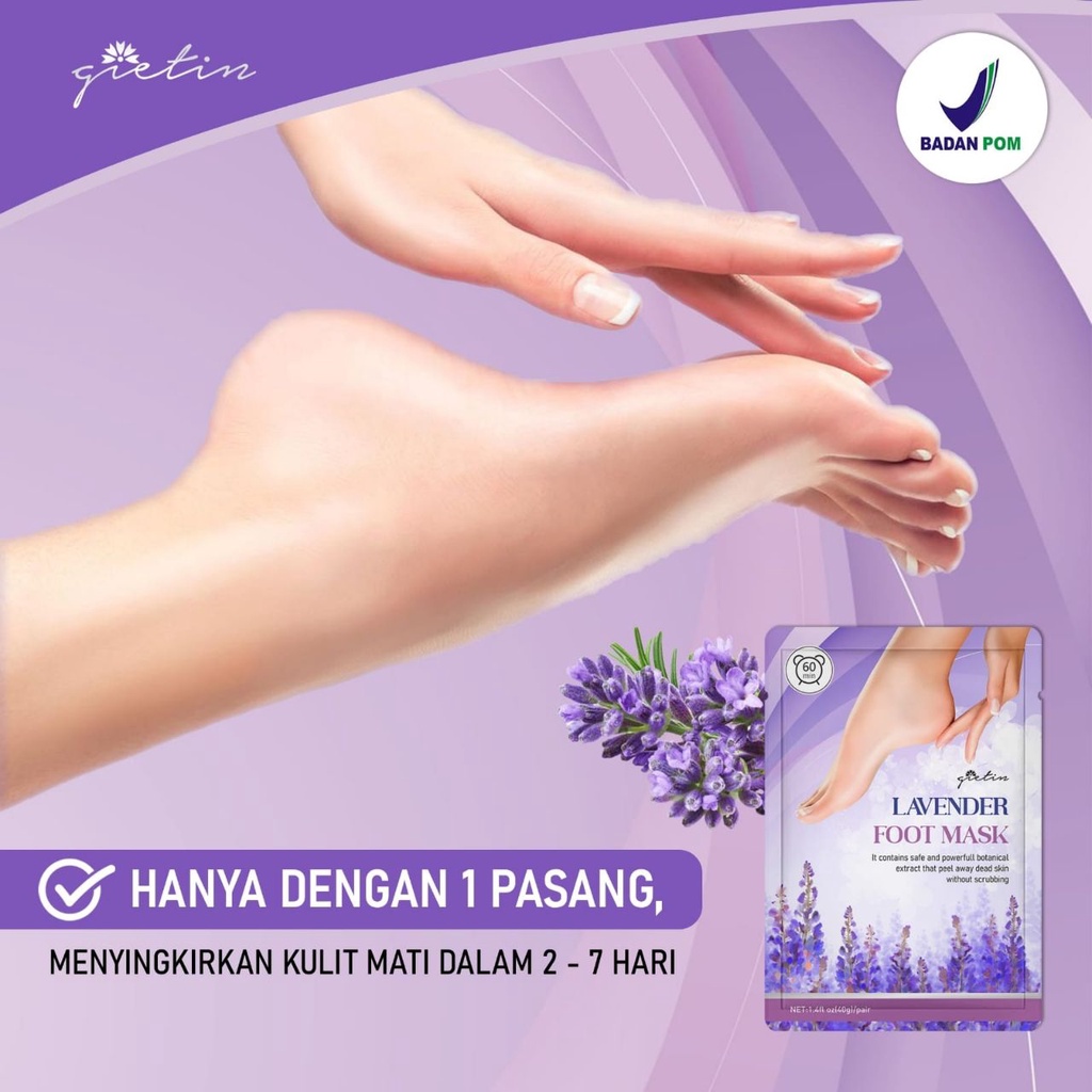 Jual VIP - Gietin Foot Mask Lavender Masker Kaki Foot Peeling ...
