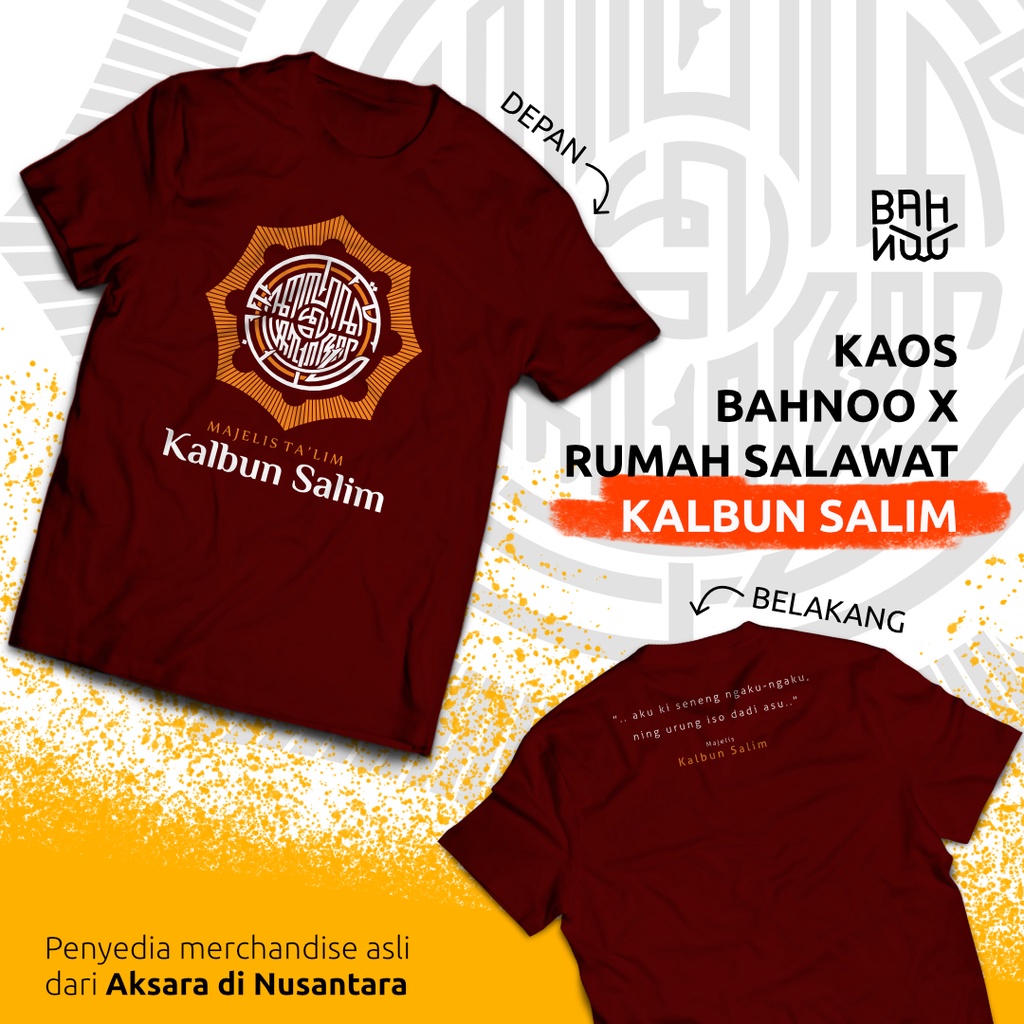 Jual Kaos Bahnoo x Rumah Salawat : Kalbun Salim - Kaligrafi Aksara Jawa ...
