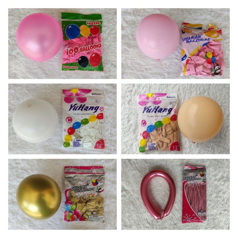 Jual Balon Latex Metalik/Macaron/Doff/Chrome/Retro/Twist 12inch satuan ...