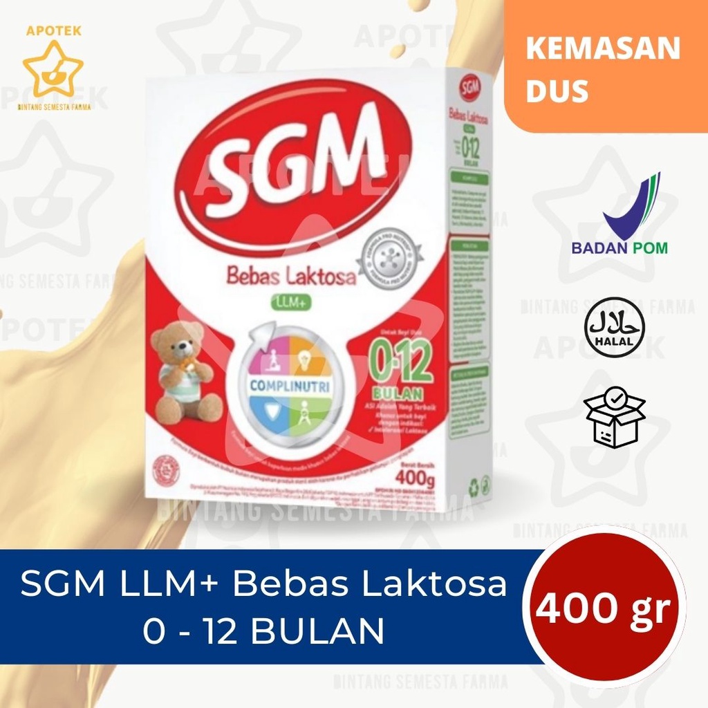 Jual SGM LLM 400gr Susu Bebas Laktosa LLM+ | Shopee Indonesia