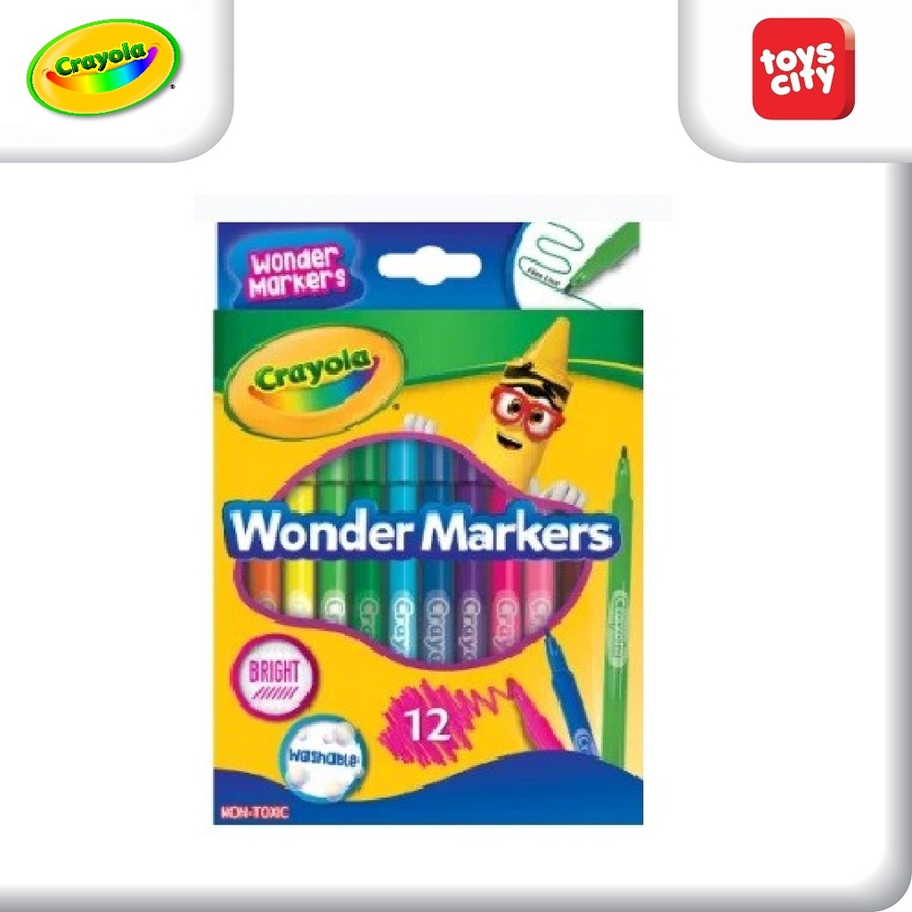 Jual Crayola 12 Colors Wonder Markers - Bright and Washable - Spidol ...
