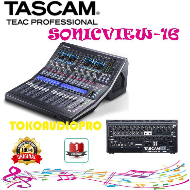 Jual Mixer Tascam Sonicview 16 Multi-track Recording and Digital Mixer ...