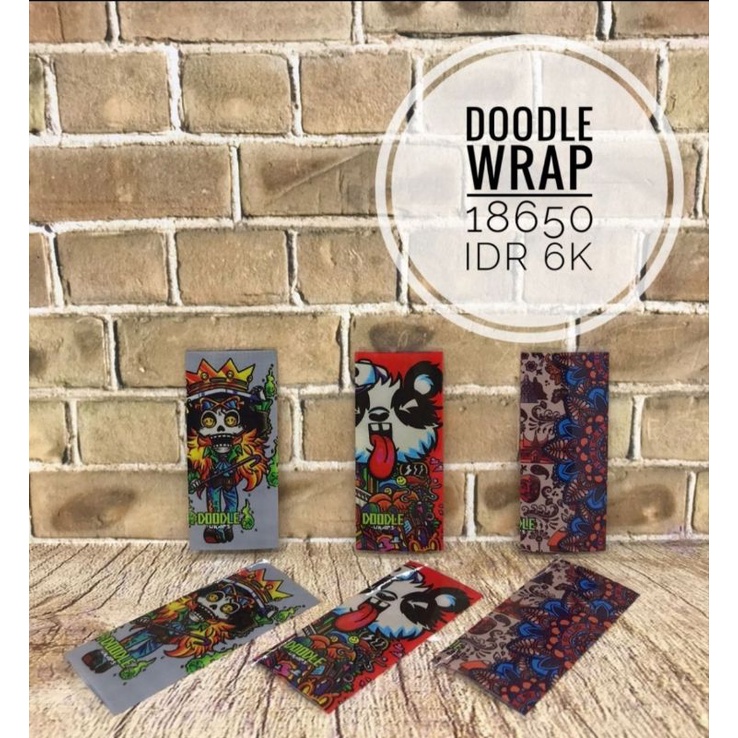 Jual Doodle Wrap 18650 Original Indonesia by Doodlewraps.id | Shopee ...