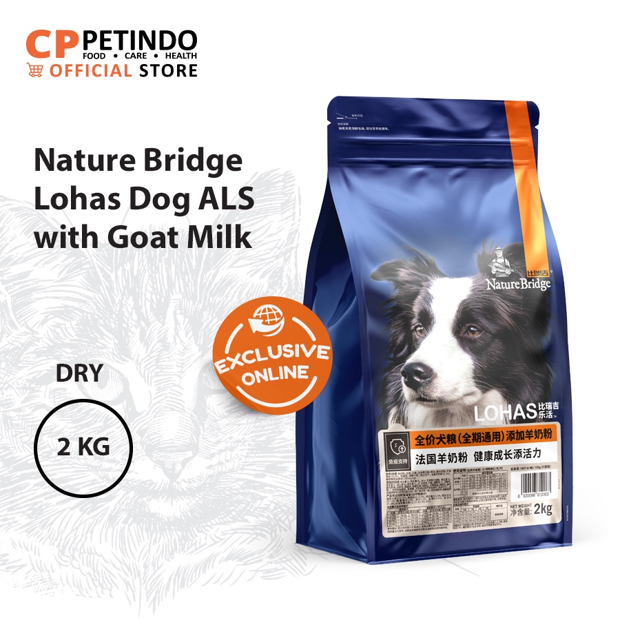 Jual CPPETINDO Nature Bridge Lohas Dog ALS with Goat Milk - 2kg ...