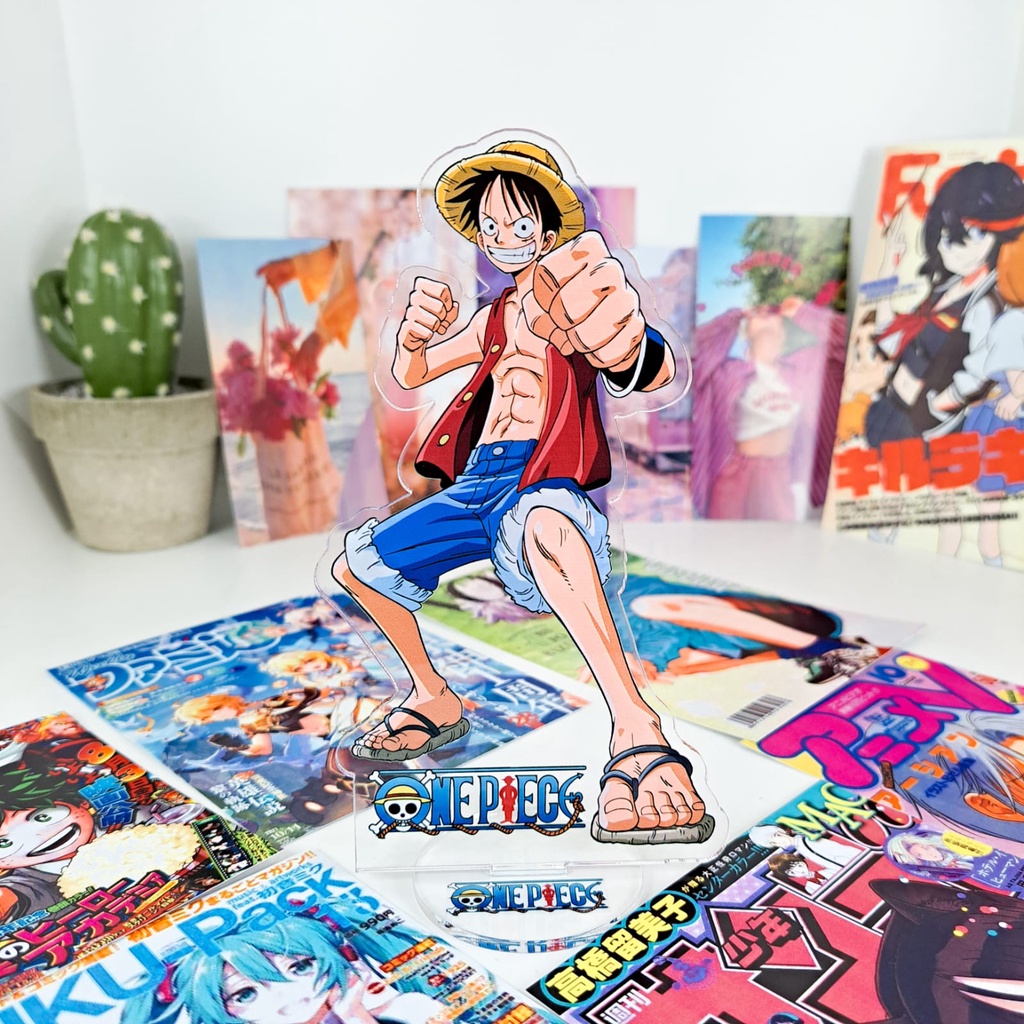 Jual Standee Akrilik Anime One Piece Luffy Zoro Portgas Sanji Trafalgar ...
