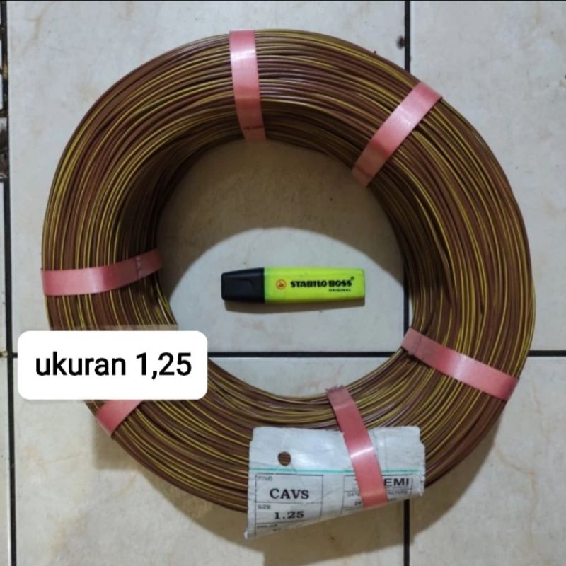 Jual kabel lampu body meteran ukuran 1,25 MM harga per 5 meter coklat ...