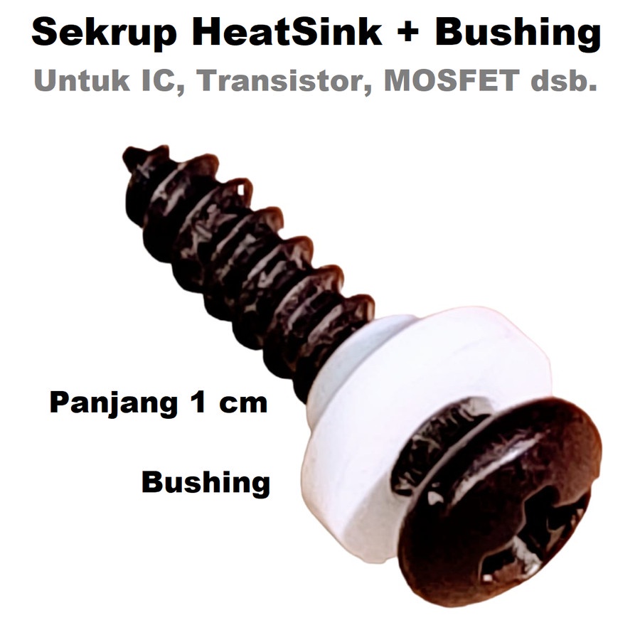 Jual Skrup Baut Ring Bushing Isolator HeatSink Sekrup IC Transistor ...