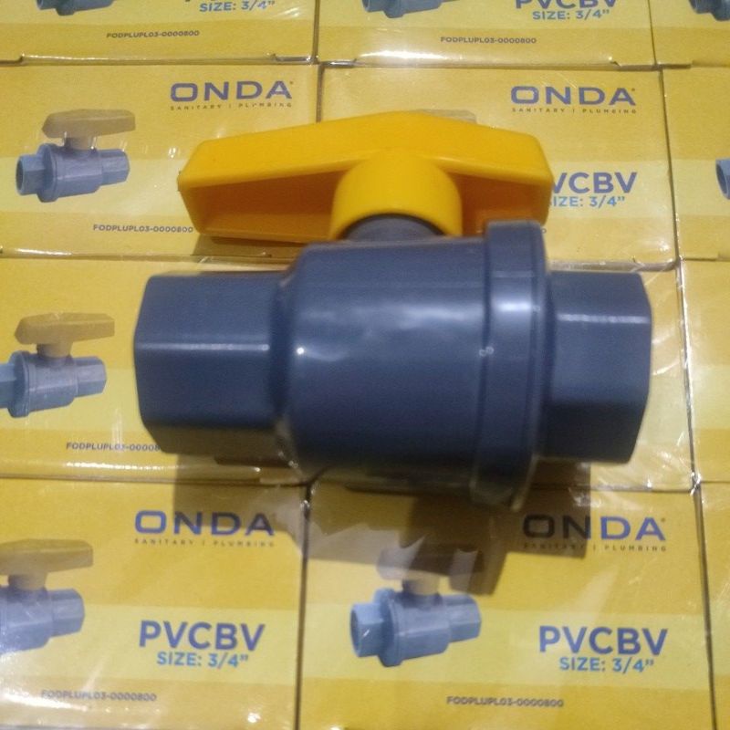 Jual BALLVALVE PVC/STOP KRAN PVC/PVCBV 3/4 INCH ONDA DRAT POLOS ...