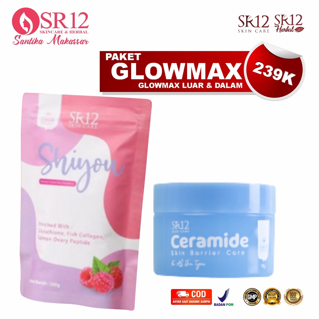 Jual SR12 PAKET GLOWMAX LUAR DAN DALAM (CERAMIDE, SHIYOU COLLAGEN ...