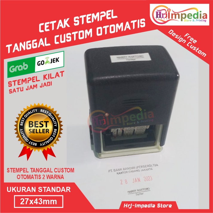 Jual Cetak Stempel Tanggal Nama Custom Tinta Cetak stempel tanggal ...