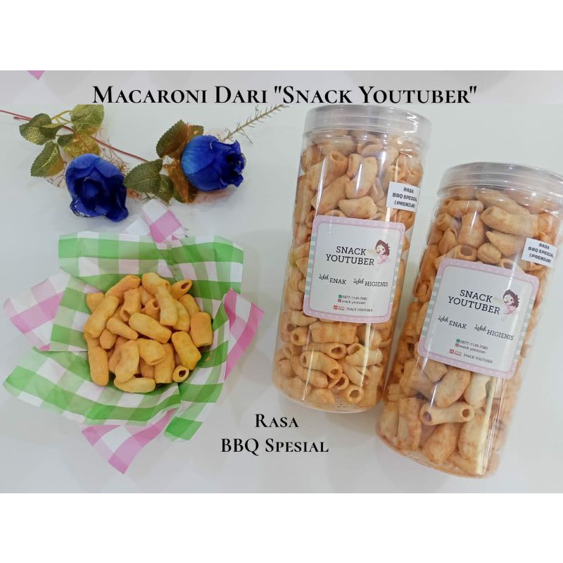 Jual MACARONI SNACK RASA BBQ SPESIAL DARI SNACK YOUTUBER | Shopee Indonesia