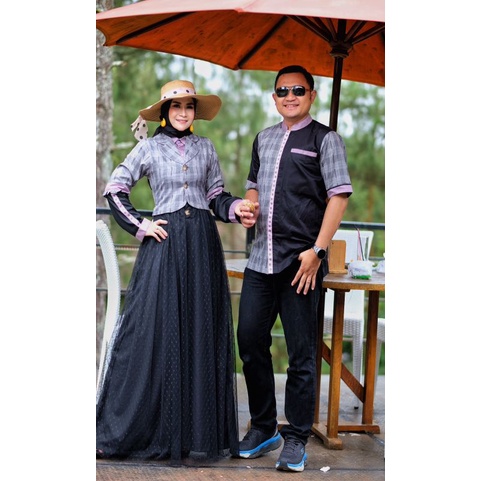 Jual couple gamis dan koko sr 019 by sr cloth | Shopee Indonesia