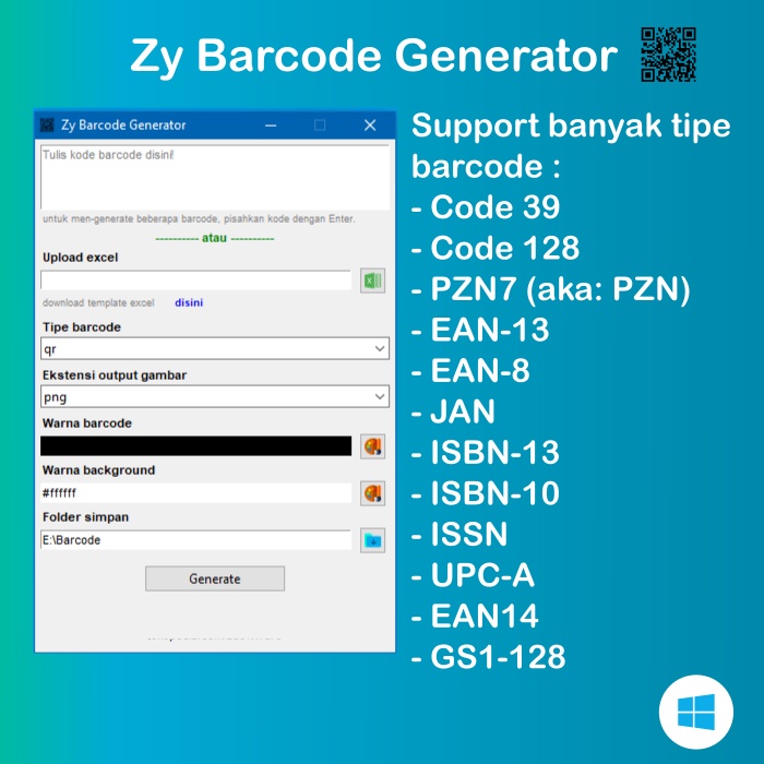 Jual Software Aplikasi Barcode dan QR Code generator Windows | Shopee ...