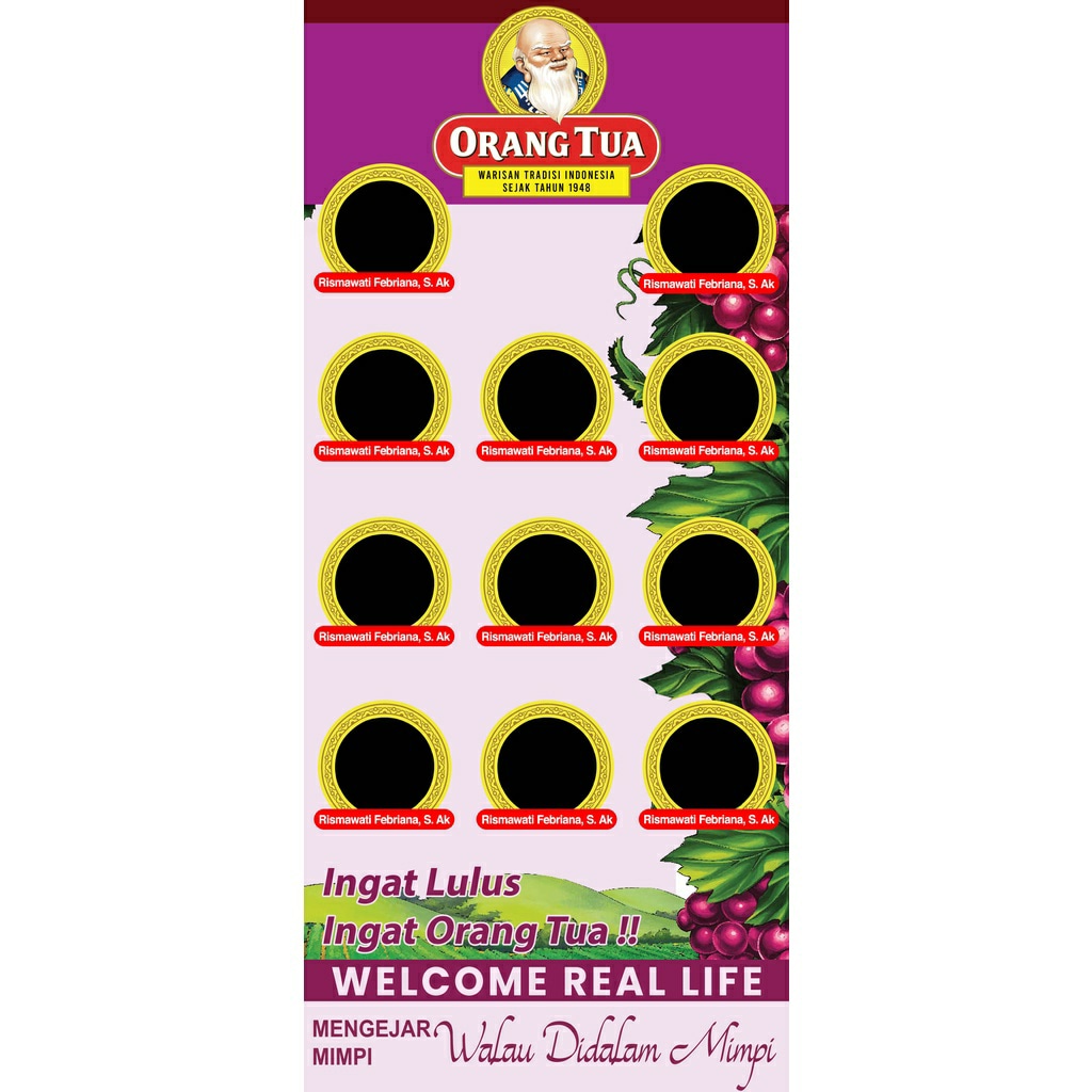 Jual CETAK SPANDUK WISUDA BANNER LULUS KULIAH GRADUATION BANER FREE ...