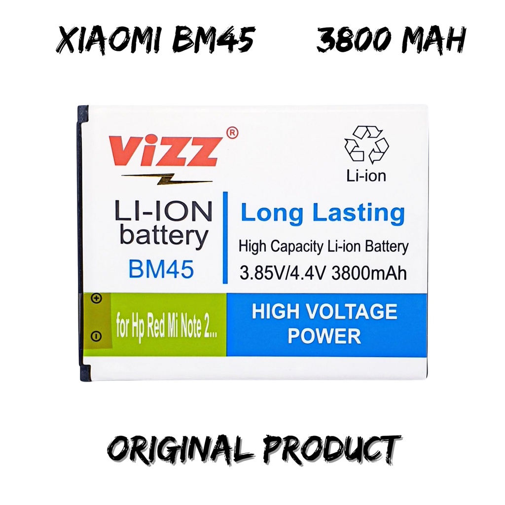 Jual Vizz Baterai Xiaomi BM45 Batre Redmi Note 2 Original | Shopee ...