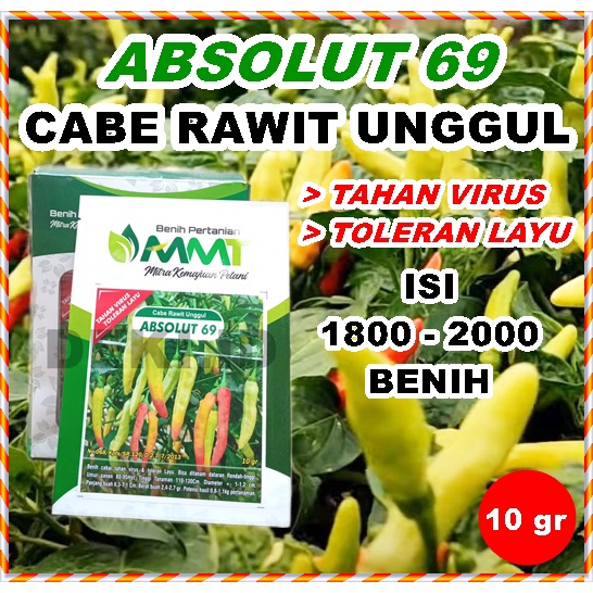 Jual Benih Cabe Absolut 69 Rawit Unggul 10 Gram Bibit Cabai MMT ...