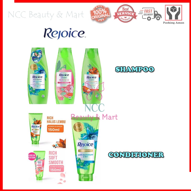 Jual * NCC * Rejoice Shampo Conditioner Rambut Sampo Rich Soft Korean Jeju Anti Ketombe 150 ml ...