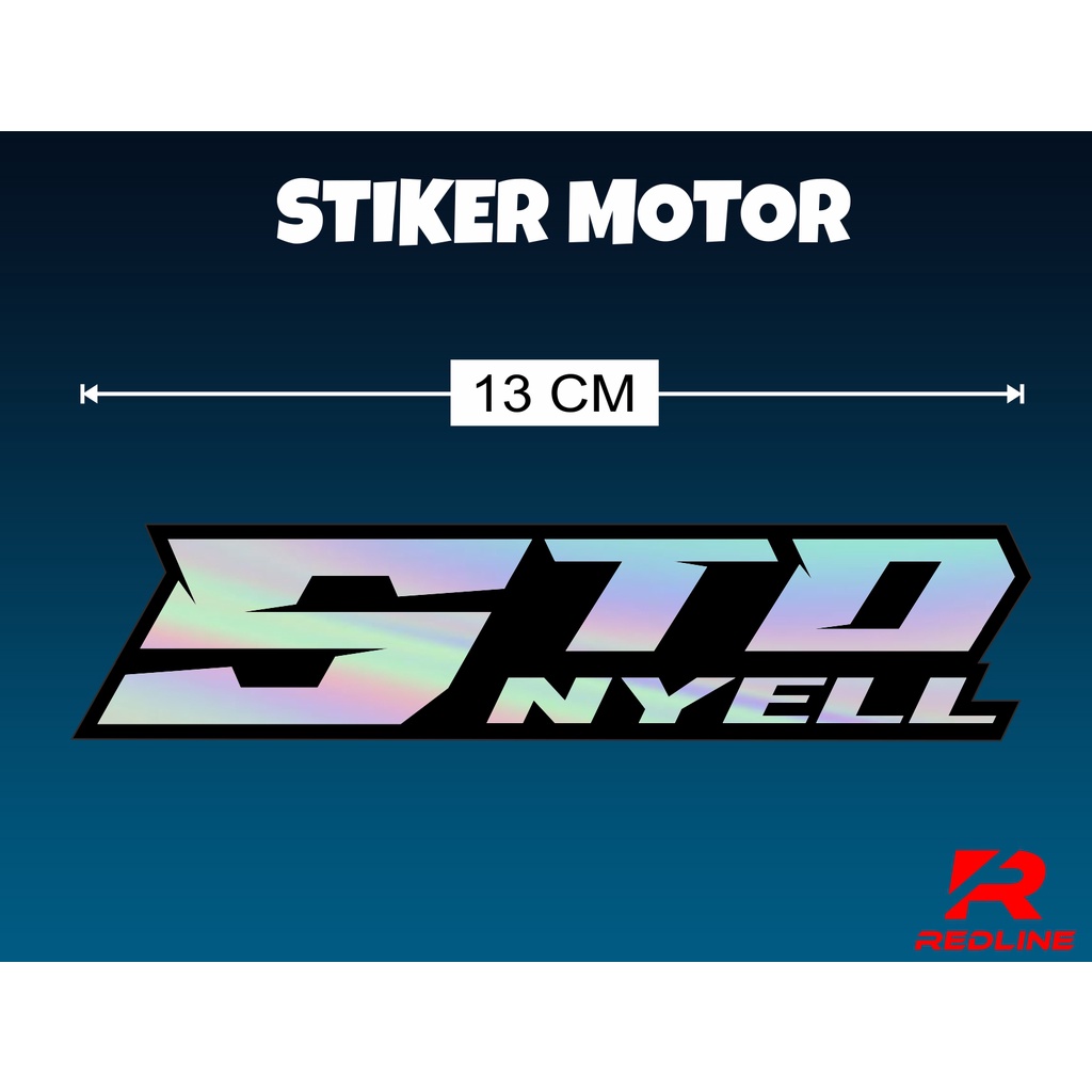 Jual STIKER STANDAR NYELL MOTOR BAHAN PRINT CUT HOLOGRAM | Shopee Indonesia
