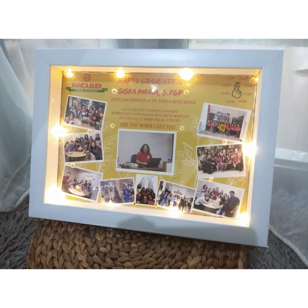 Jual Frame 3D Premium Paling Jumbo LAMPU LED+JAM nyala/Pigura/Bingkai ...