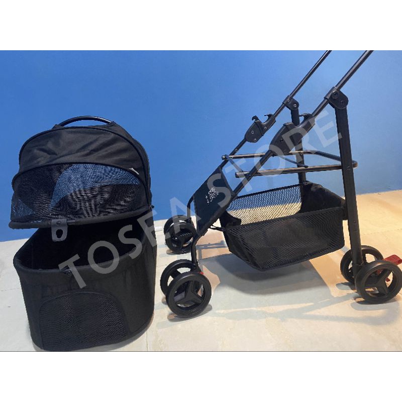 Jual Pet Stroller / Stroller Hewan Anjing Kucing 2 in 1 Foldable ...