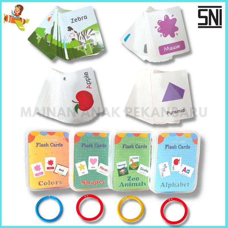 Jual Flash Card Yoyo Kids/Mainan Edukasi Anak Flash Card/Kartu Belajar ...