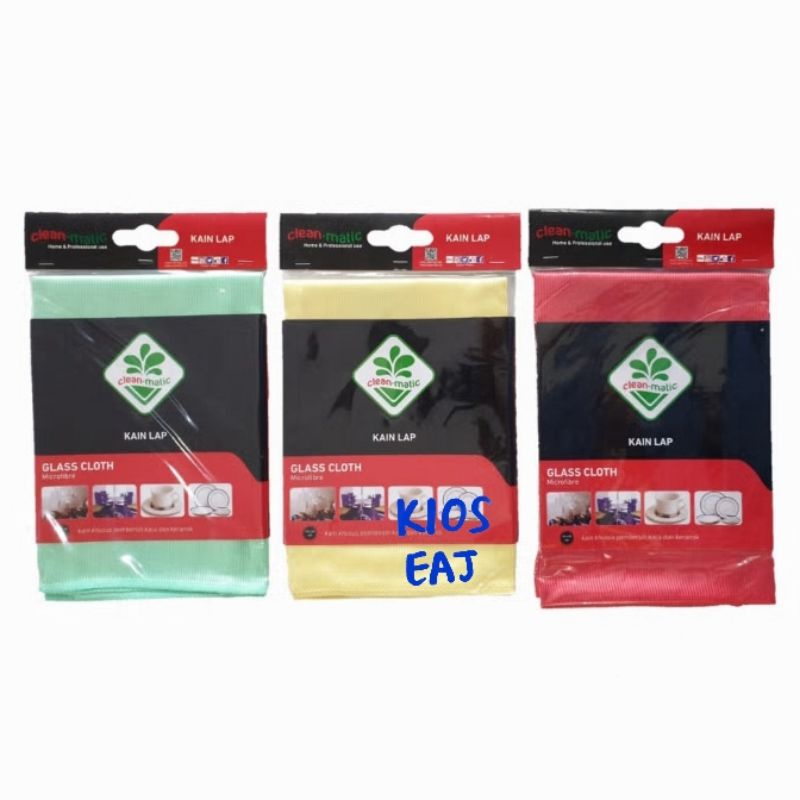 Jual Kain Lap Kaca Microfiber Clean Matic / Glass Cloth Microfibre ...
