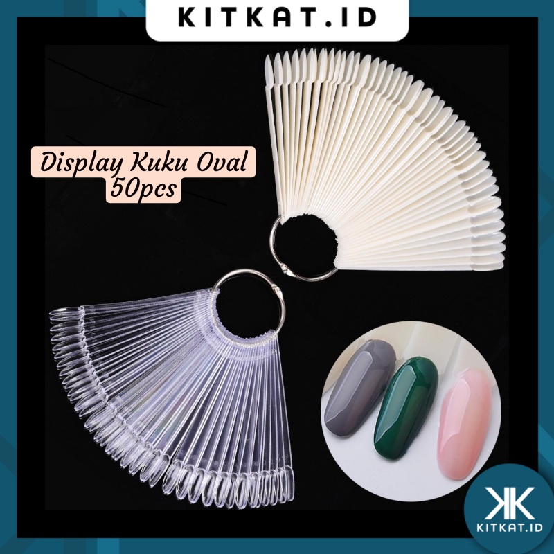 Jual KKT 50pcs Display Kuku Nail Art Warna Kutek Kuku Bentuk Oval Color ...