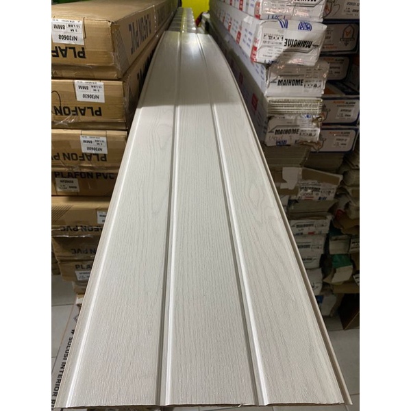 Jual Plafon Pvc Tekstur serat kayu putih nat doff alfa 30633 | Shopee ...
