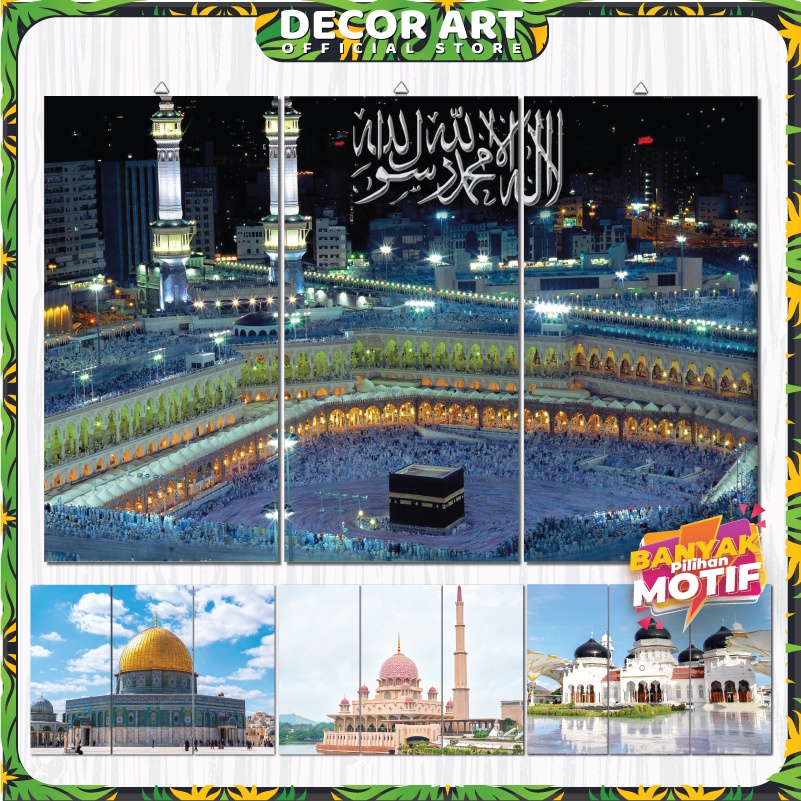 Jual DecorArt 45x30 Cm - Hiasan Dinding Islami Tema Masjid 3 Pcs @15x30 ...