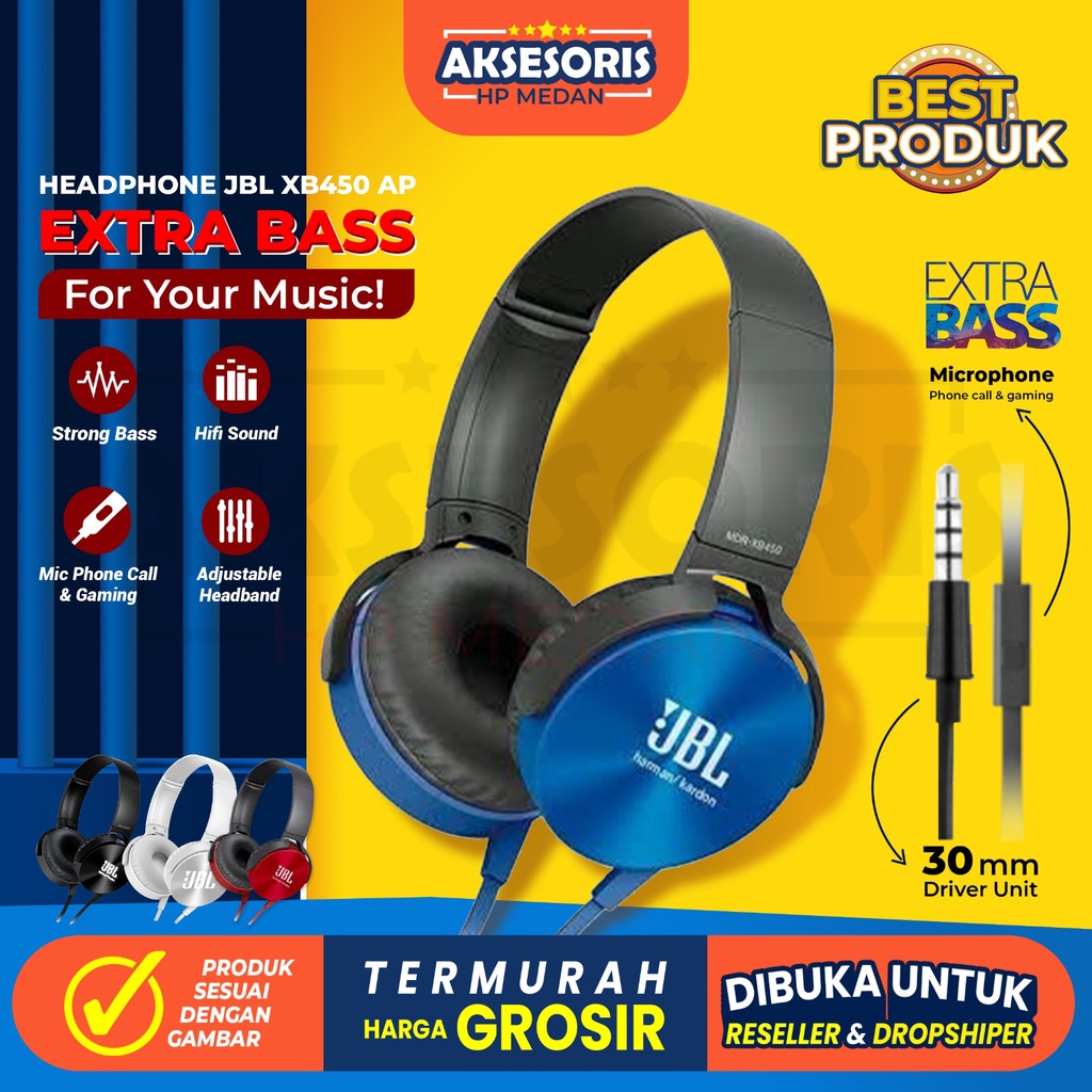 Jual Headphones Headset HF Bando ada Kabel Cable untuk Gaming and Music ...