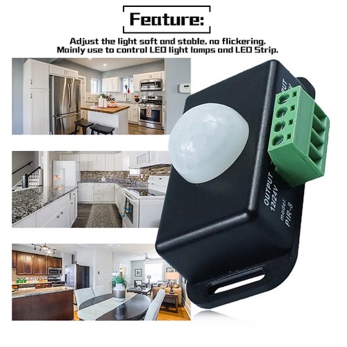 Jual Modul Switch DC 12V 8A Sensor Gerak PIR Motion Otomatis Infra ...