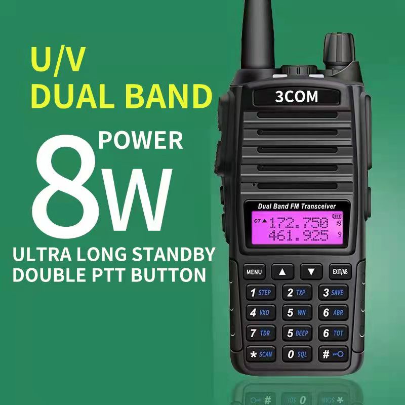 Jual HT 3COM Radio UV82 Dualband Handy Talky 8 WATT HT UV 82 PRO ...
