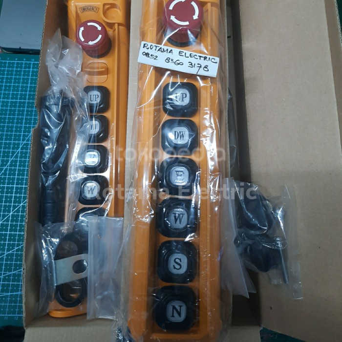 Jual Toru Pendant Control Hoist Crane 6 Tombol + Emergency Hoist Switch 6Tombol | Shopee Indonesia
