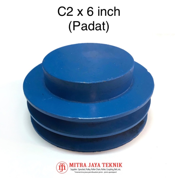 Jual PULI BESI PADAT C2 x 6 inch PULLY PULLEY POLLY POLI 2 JALUR ...