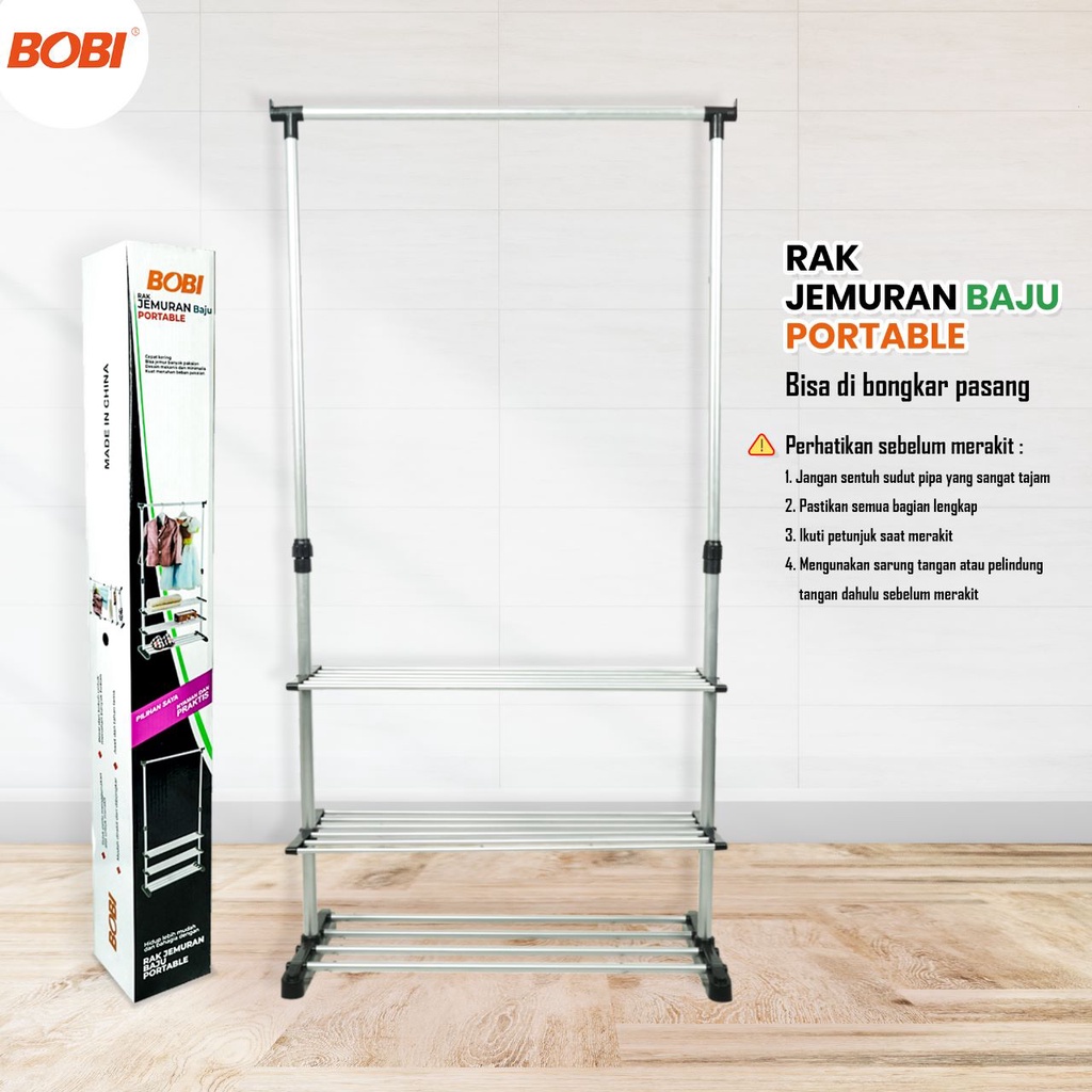 Jual Rak Jemuran Portable // JEMURAN BAJU DOUBLE POOL RAK BESI ...