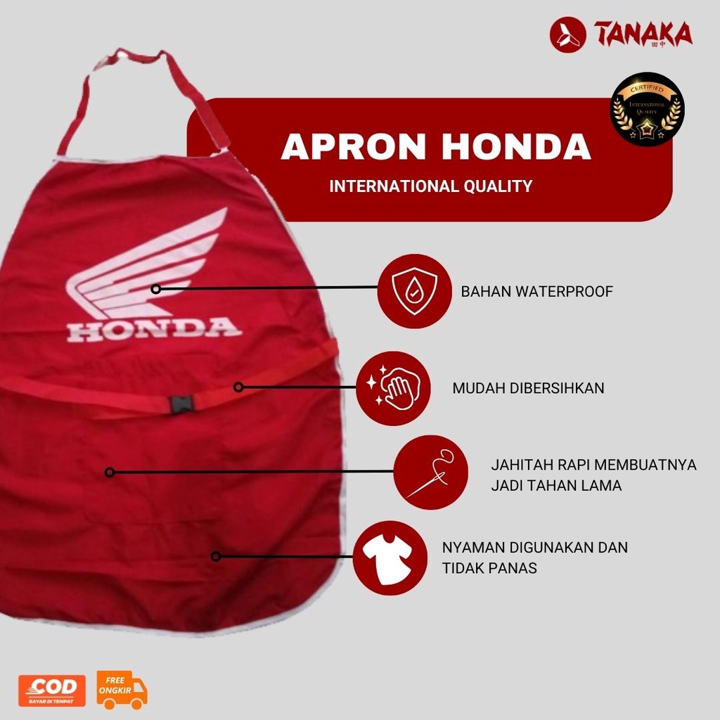 Jual Celemek Apron Mekanik Honda - Seragam Kerja Mekanik Honda Pria ...