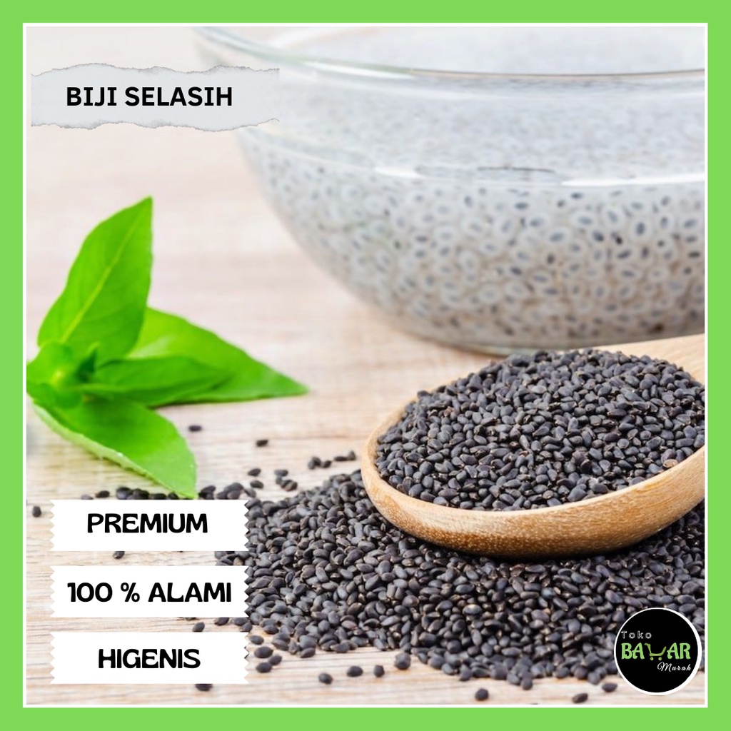 Jual Biji Selasih 100 Gram / Selasih / Basil Seed / Biji Selasih ...