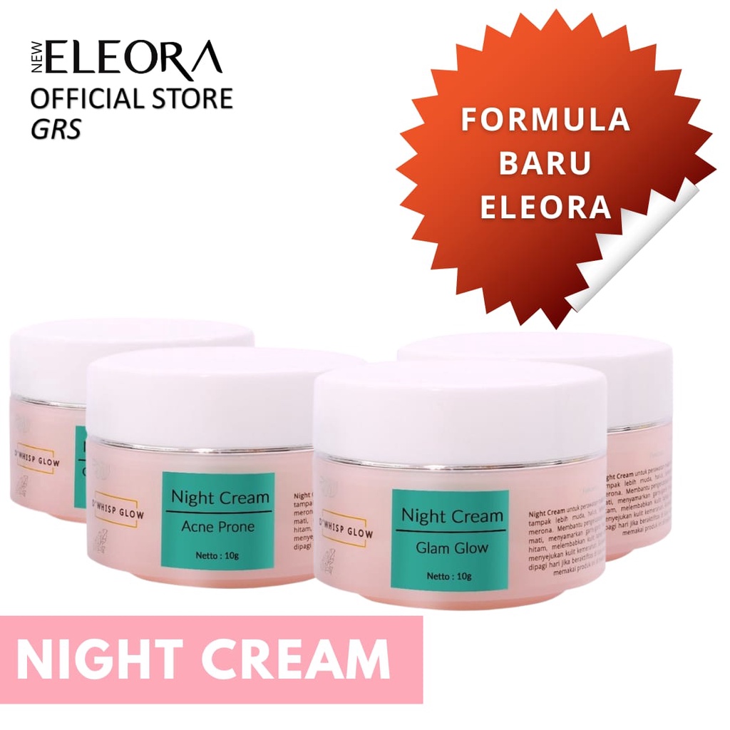 Jual ELEORA - SATUAN NIGHT CREAM (ECER) ALL VARIANS TERBARU | Shopee ...