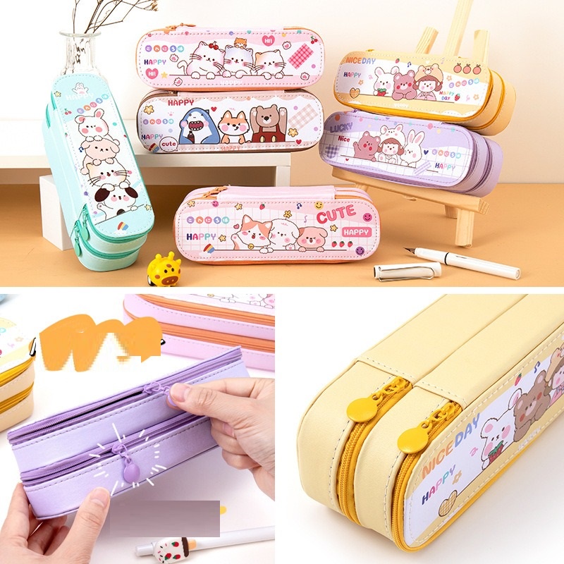 Jual Pouch Pena Kotak Pencil Pensil Case Tempat Simpan Alat Tulis ...